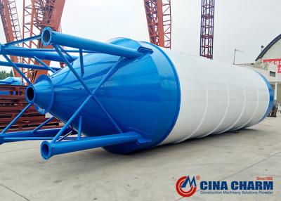 China Easy Assembly Mobile Cement Silo 100 Ton , Grain Storage Stainless Steel Silo for sale
