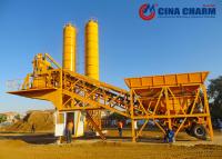 China Central Control Mobile Ready Mix Concrete Plant With Trailer Type Design for sale