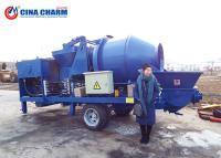 China 30m3 Per Hour Portable Concrete Pump , Diesel Type Cement Mixer Pump Wider Adaptability for sale