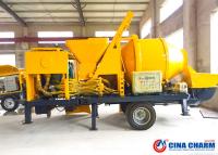 China Diesel Type Mobile Concrete Pump , Cement Mixer Pump 30m3 Per Hour for sale