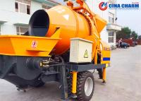 China Large Flow Mobile Concrete Mixer With Pump And Electric Motor Type 30 m3/h for sale