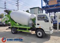 China Diesel Engine Cement Mixer Vehicle , 3M3 Concrete Mixer Drum Truck 1 Year Warranty for sale