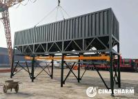 China Easily Transferred Portable Cement Silo , Horizontal Foundation Lime Storage Silo for sale