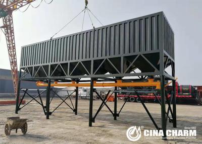 China Easily Transferred Portable Cement Silo , Horizontal Foundation Lime Storage Silo for sale