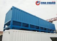 China Portable 50T Horizontal Fly Ash Cement Storage Silo , Steel Cement Silo for sale
