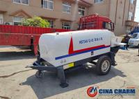 China High Efficiency Trailer Mounted Concrete Pump 40 Cubic Meters For Long Distance Delivery for sale
