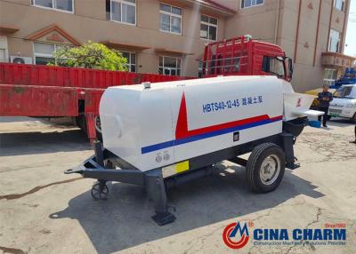 China High Efficiency Trailer Mounted Concrete Pump 40 Cubic Meters For Long Distance Delivery for sale