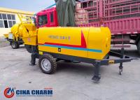 China High Efficiency Trailer Mounted Concrete Pump 40 Cubic Meters For Long Distance Delivery for sale