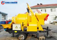 China Electric Power Mobile Concrete Mixer With Pump Energy Saving , 30m3 Per Hour Capacity for sale