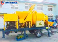 China Diesel Power Concrete Mixer Pump Machine 40m3 / H With 100m Pipe for sale