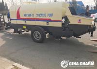 China HBTS90 Trailer Mounted Concrete Pump 90 Cubic Meters Per Hour Productivity for sale