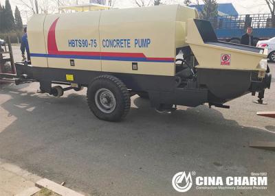China HBTS90 Trailer Mounted Concrete Pump 90 Cubic Meters Per Hour Productivity for sale