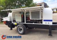 China HBTS90 Trailer Mounted Concrete Pump 90 Cubic Meters Per Hour Productivity for sale