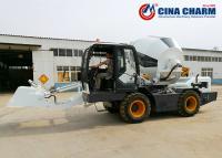 China Portable Self Loading Concrete Machine , 4 CBM Diesel Concrete Mixer Truck for sale