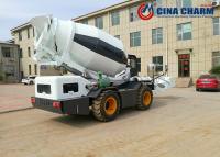 China Self Loading Mobile Concrete Mixer With 4000L Real Concrete Yield Per Batch for sale