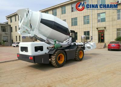 China Self Loading Mobile Concrete Mixer With 4000L Real Concrete Yield Per Batch for sale