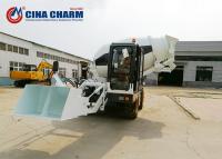China Self Loading Mobile Concrete Mixer With 4000L Real Concrete Yield Per Batch for sale