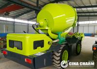 China 3.5CBM Self Loading Concrete Mixer , Double Cone Concrete Drum Mixer for sale