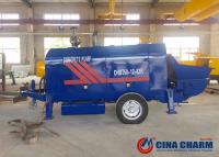 China HBTS50R Trailer Mounted Concrete Pump , 50m3/H Diesel Mobile Concrete Pump for sale