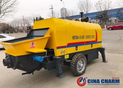China Diesel / Electric Trailer Mounted Concrete Pump For Construction Engineering for sale