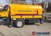 China Diesel / Electric Trailer Mounted Concrete Pump For Construction Engineering for sale