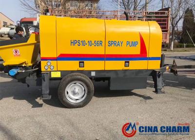China High Efficiency Trailer Concrete Pump HP10 10m3/H Capacity With CE Certification for sale