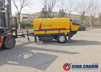 China High Efficiency Trailer Concrete Pump HP10 10m3/H Capacity With CE Certification for sale
