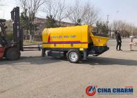 China High Efficiency Trailer Concrete Pump HP10 10m3/H Capacity With CE Certification for sale