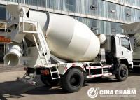 China 8 Cubic Meters Truck Mounted Concrete Mixer , Cement Mixer Truck 213kw for sale