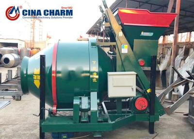 China Horizontal Drum Mixer Machine , JZC 350 Portable Electric Concrete Mixer for sale