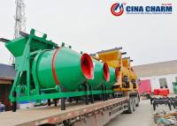 China Horizontal Drum Mixer Machine , JZC 350 Portable Electric Concrete Mixer for sale