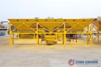 China Ready mix three bins automatic Concrete Batching machine with weighing system for sale