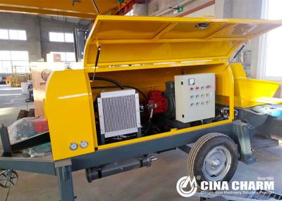 China HBTS40 40m3/H Trailer Mounted Concrete Pump With Mixture Pump for sale