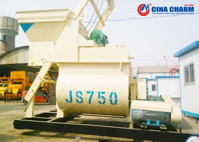 China Twin Shaft Discharge 0.75m3 JS750 Concrete Mixer Machine for sale