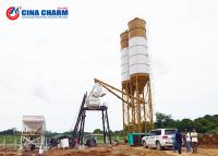 China Hopper Type HZS 35 M3/H Small Concrete Mixing Plant for sale