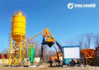 China Stationary Cinacharm Aggregate 80mm HZS25 Concrete Mixing Plant for sale