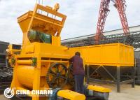 China Twin Shaft 2400L 90m3/h JS1500 Concrete Mixer Machine for sale