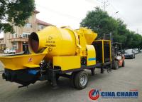 China 30m3/H 40m3/H Mobile Concrete Mixer With Pump Diesel Engine for sale