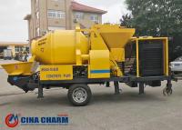 China 30m3/H 40m3/H Mobile Concrete Mixer With Pump Diesel Engine for sale