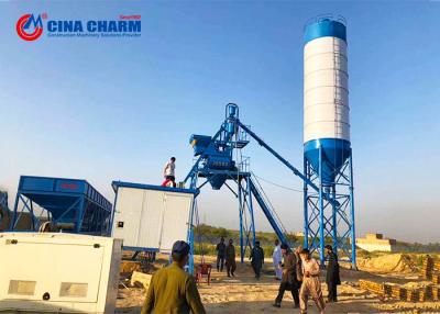 China HZS25 HZS35 Mini Concrete Batching Plant Machine 3.8m Discharging for sale