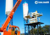 China Stationary HZS60 60m3/H Concrete Mixing Plant Equipment 4100mm Discharging for sale