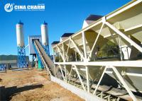 China Stationary HZS60 60m3/H Concrete Mixing Plant Equipment 4100mm Discharging for sale