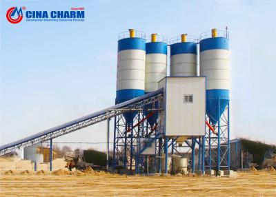 China Low cost belt conveyor 180m3/h HZS180 concrete batching plant on sale for sale