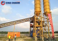 China 90CBM Belt Type Portable Concrete Batch Plant Js1500 Welded Type 150T Cement Silo for sale