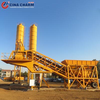 China 35m3/Hour YHZS35 Mobile Concrete Batching Plant Hauling type for sale
