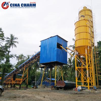 China Construction Machinery HZS60 Stationary Concrete Mixing Plant Railway Project for sale