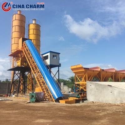 China Mini 25m3/H Stationary Ready Mix Cement Concrete Batching Plant HZS25 for sale