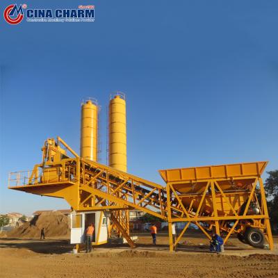 China YHZS50 Mobile Concrete Batching Plant Concrete Mixing Plant With 50m3/Hr for sale
