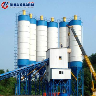 China HZS120 Ready Mix Concrete Batching Plant 120m3/H Stationary Wet Batch Concrete Plant for sale