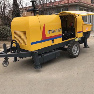 China HBTS60 60m3 Trailer Mini Concrete Pump For Fine Grained Concrete for sale